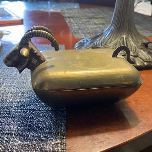 Other | Goat Antique Brass Hinged Lid | Poshmark